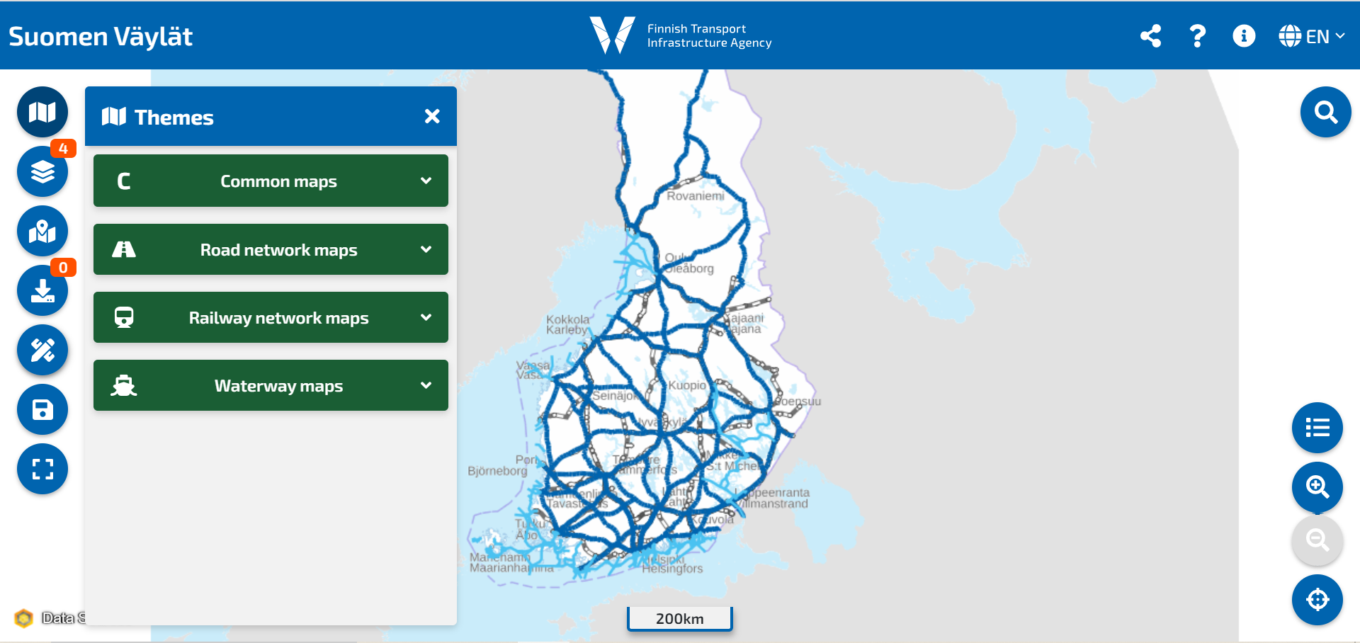 Maps and charts - Finnish Transport Infrastructure Agency